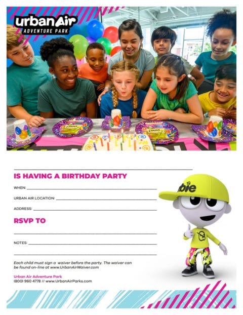 Urban Air Birthday Party Invites | Customize, Send, Party!